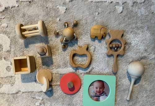Деревянные игрушки Монтессори для малыша пакетом