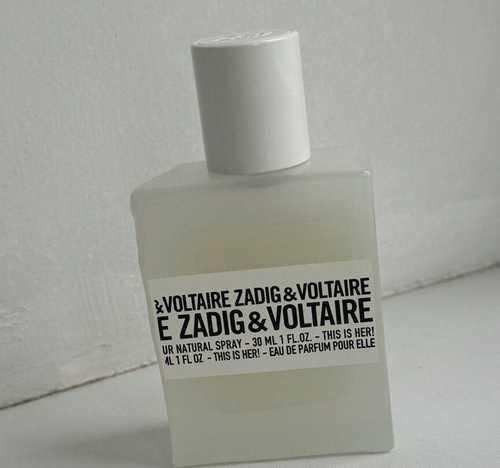 Новые духи Zadig Voltaire 30 ml