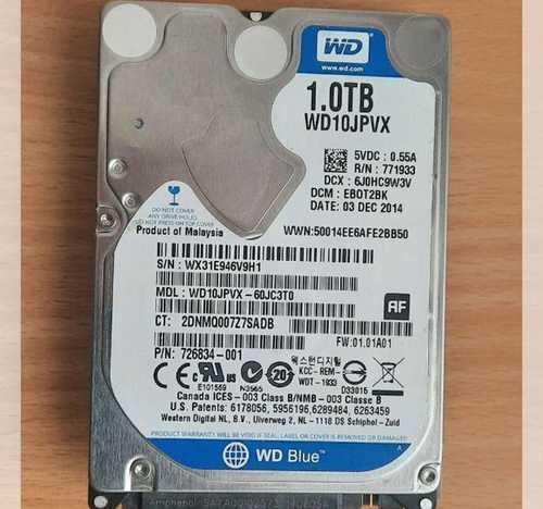 Western Digital 1 тб Внутренний жесткий диск