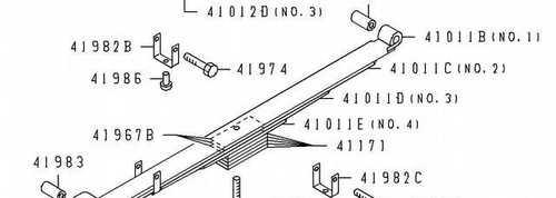 Лист задней рессоры №2 Fuso Canter