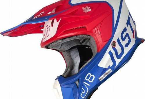 Just1 J18 Vertigo шлем кроссовый, сине-бело-красны