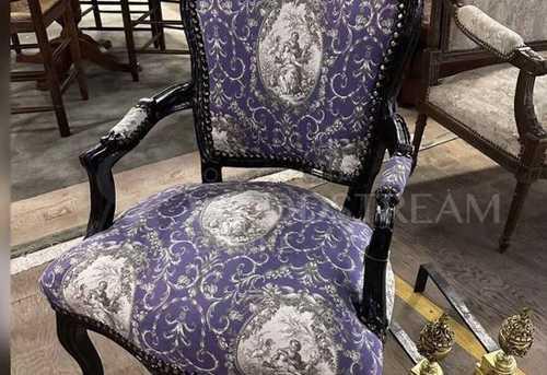 Кресло. Людовик XV. Мягкая мебель. Винтаж. Европа