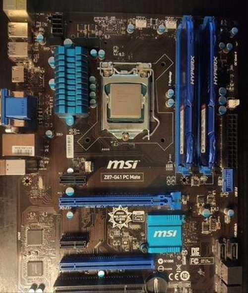 Комплект i5 4670k + MSI Z87-G41 + 8Gb