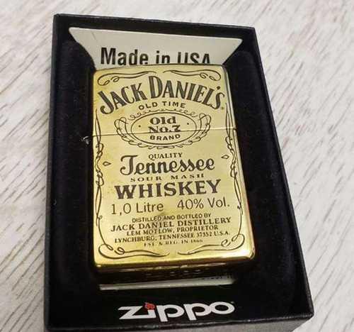 Зажигалка zippo с гравировкой Jack Daniel's