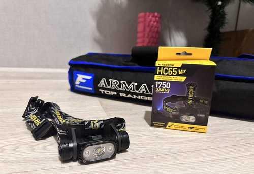 Налобный фонарь nitecore HC65 V2, светодиодный