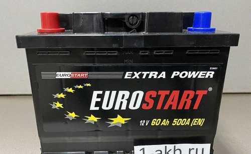 Аккумулятор 60 ач 6ст eurostart Extra Power 60Ah