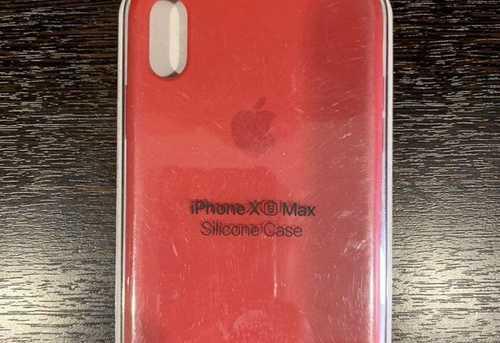 Чехол apple silicone case для xs max красный