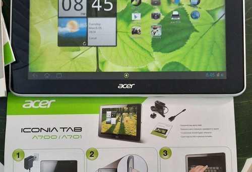 Планшет Acer Iconia Tab A701 рабочий, металик