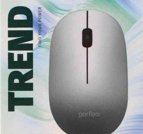 Мышь беспроводная Perfeo trend 3 кн. DPI 1200, USB, серебро