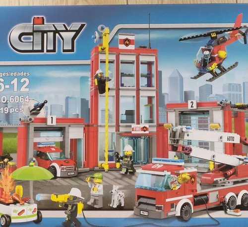 Конструктор аналог Lego City Пожарная часть