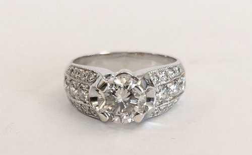Золотое кольцо с бриллиантами 4,31 ct