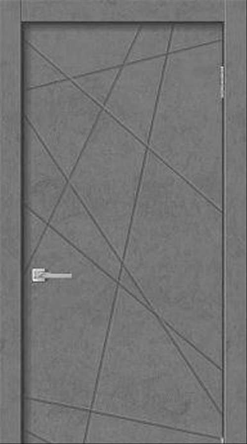 Дверь межкомнатная Geometry 1 пг- Бетон графит