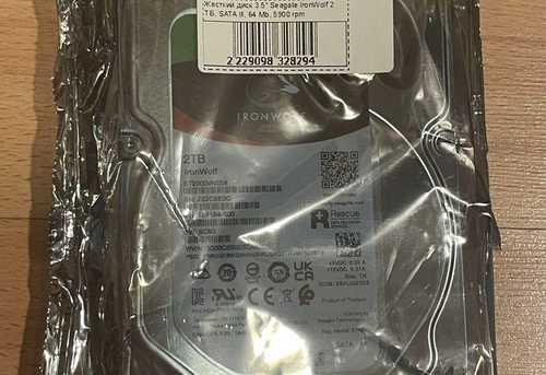 Жесткий диск Seagate IronWolf 2тб (ST2000VN004)