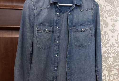 Джинсовая рубашка женская H&M 36 размер