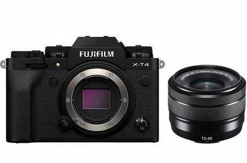 Fujifilm X-T4 kit 15-45mm Black новый в упаковке