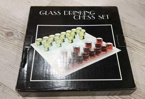 Шахматы - стаканы glass drinking chess set