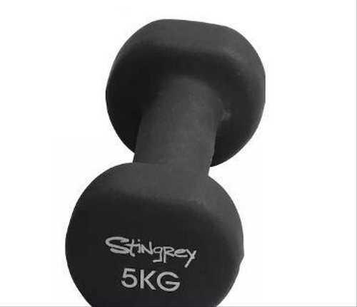 Гантель Stingrey 5 кг серая