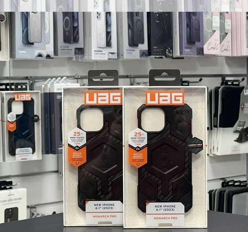 Чехол Uag Monarch Pro для iPhone 15 Carbon