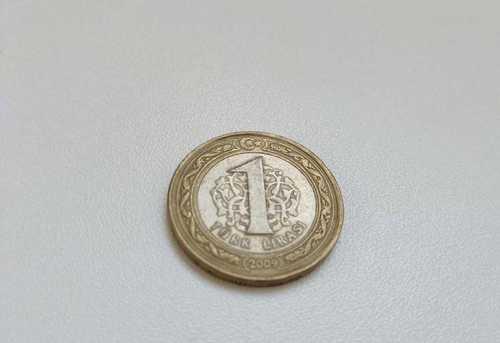 Монета 1 лира Турция 2009