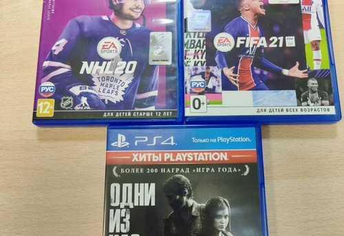 Игры для ps4 цены разные, NHL20, FIFA21, tlou Rem