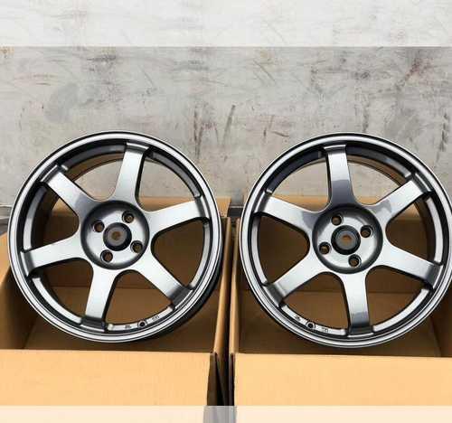 Диски Новые R17 4*100 Volk Racing TE37 Графит GM