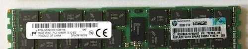 DDR3 rdimm Micron 1866Mhz 16Гб ecc HP 712383-081