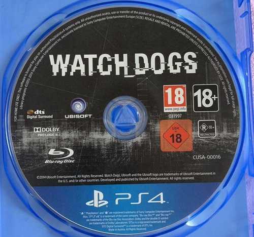 Диски на ps4 watch dogs 1