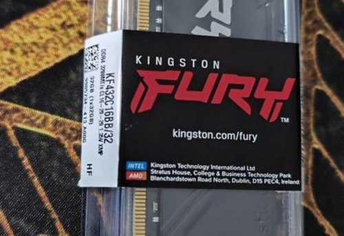 Новая Kingston Fury Beast Black KF432C16BB/32