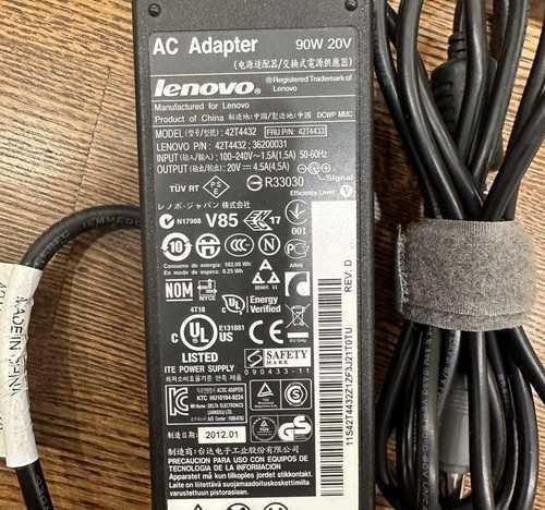 Зарядка 90w для ноутбука Lenovo Thinkpad T400