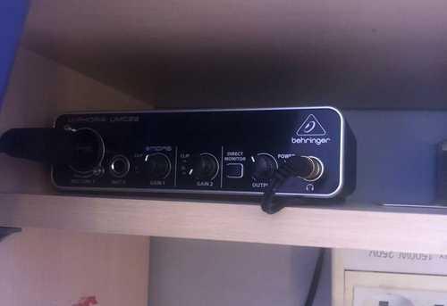 Аудио карта behringer umc22, микрофон maono au-a03