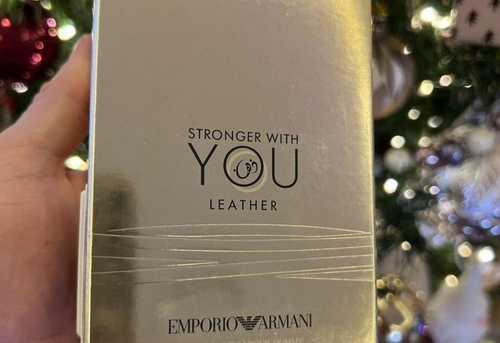 Emporio armani stronger with you leather 100мл