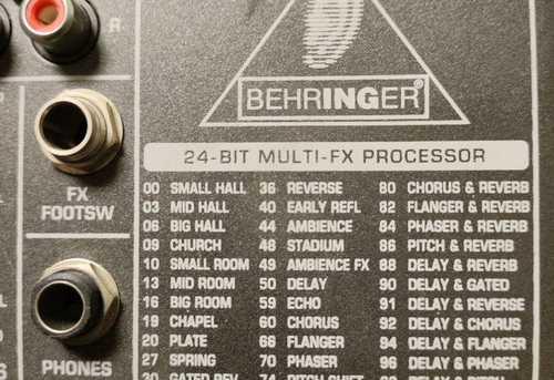 Behringer xenyx 2222FX малошумящий микшерный пульт