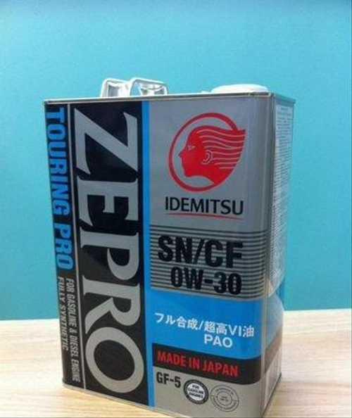 Масло Idemitsu 0W30 Zepro Touring Pro Synthetic 4л
