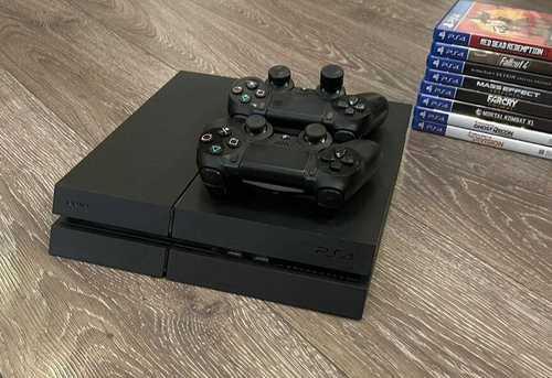 Sony PS4 FAT 3 ревизии 1тб + игры