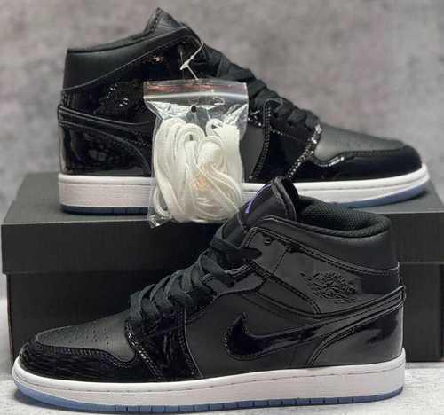 Кроссовки Nike Air Jordan 1 Black White Ftwr (Арт.71389)