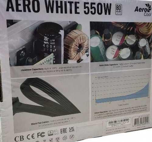 Блок питания AeroCool aero white 550W (apfc, 20 +