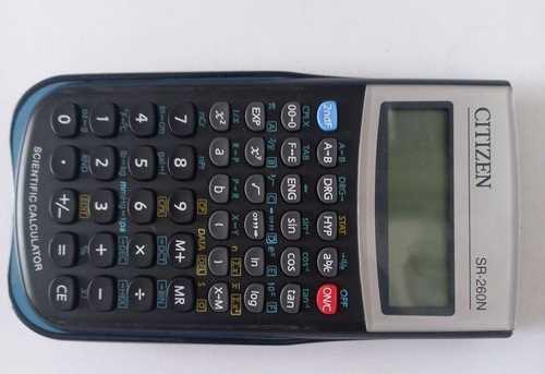 Инженерный калькулятор citizen sr-260n