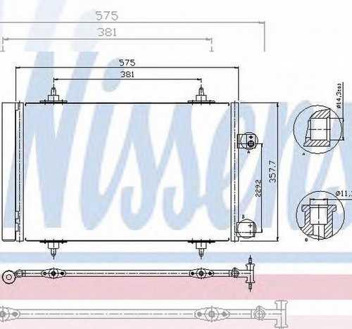 Радиатор кондиционера citroen: C5 (RD) 1.6 HDI 110/1.6 HDI 115/1.6 THP 155/1.6 VTI 120/2.0 HDI/2.0 H