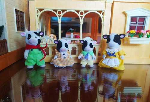 Семья коров и сурикатов Sylvanian families раритет