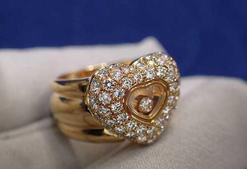 Золотое кольцо Chopard Happy Diamonds