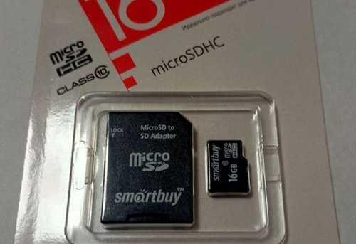 Карта памяти MicroSD на 16 Гб
