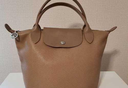 Бежевая сумка Longchamp, кожа, оригинал