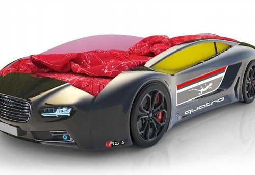Кровать-машина Roadster Ауди Черная с подъемным ме