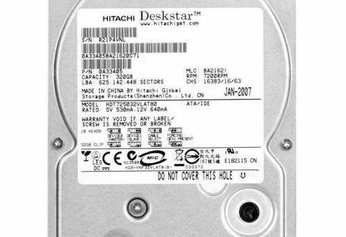 Жесткий диск Hitachi 320Gb HDT725032vlat80 IDE 3.5