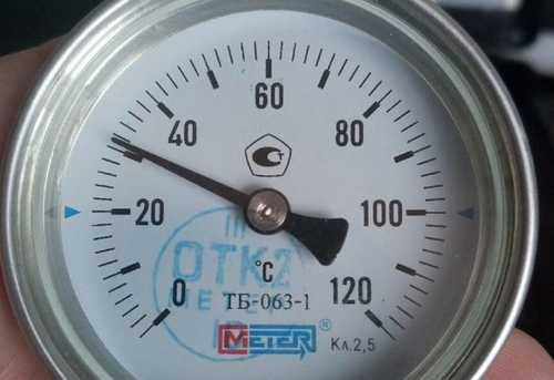 Термометр биметаллический тб-063-1, 0-120С, метер