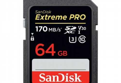 Карта памяти SD SanDisk Extreme Pro 64гб sdxc UHS