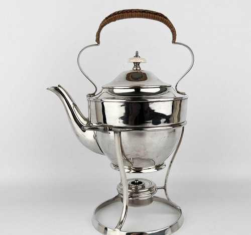 Антикварная бульотка, Англия, серебрение, 1886 гг