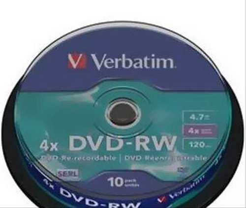 Оптический диск DVD-RW 4.7Gb Verbatim 4x #19305