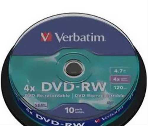 Оптический диск DVD-RW 4.7Gb Verbatim 4x #19305