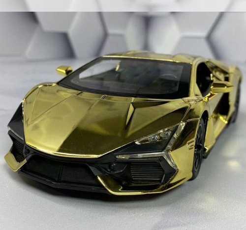 Модель машины Lamborghini Revuelto желтая 1:24